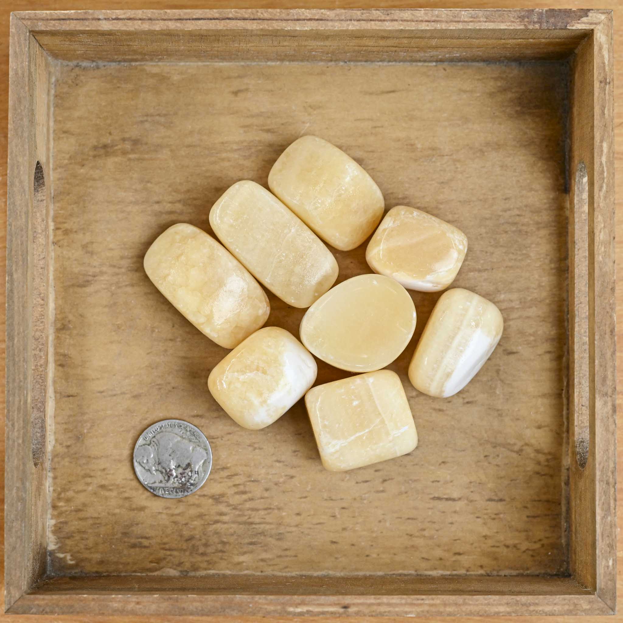 Tumbled Mango Calcite – The Groovy Plants Ranch LLC
